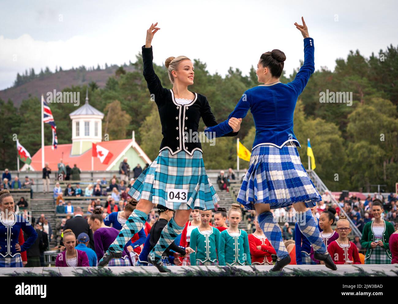 Highland Dancers during competition at the Braemar Royal Highland ...