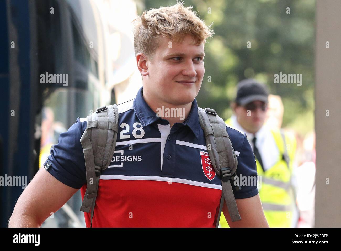 Will Tate #28 of Hull KR arrives at MKM Stadium, Hull, United Kingdom ...