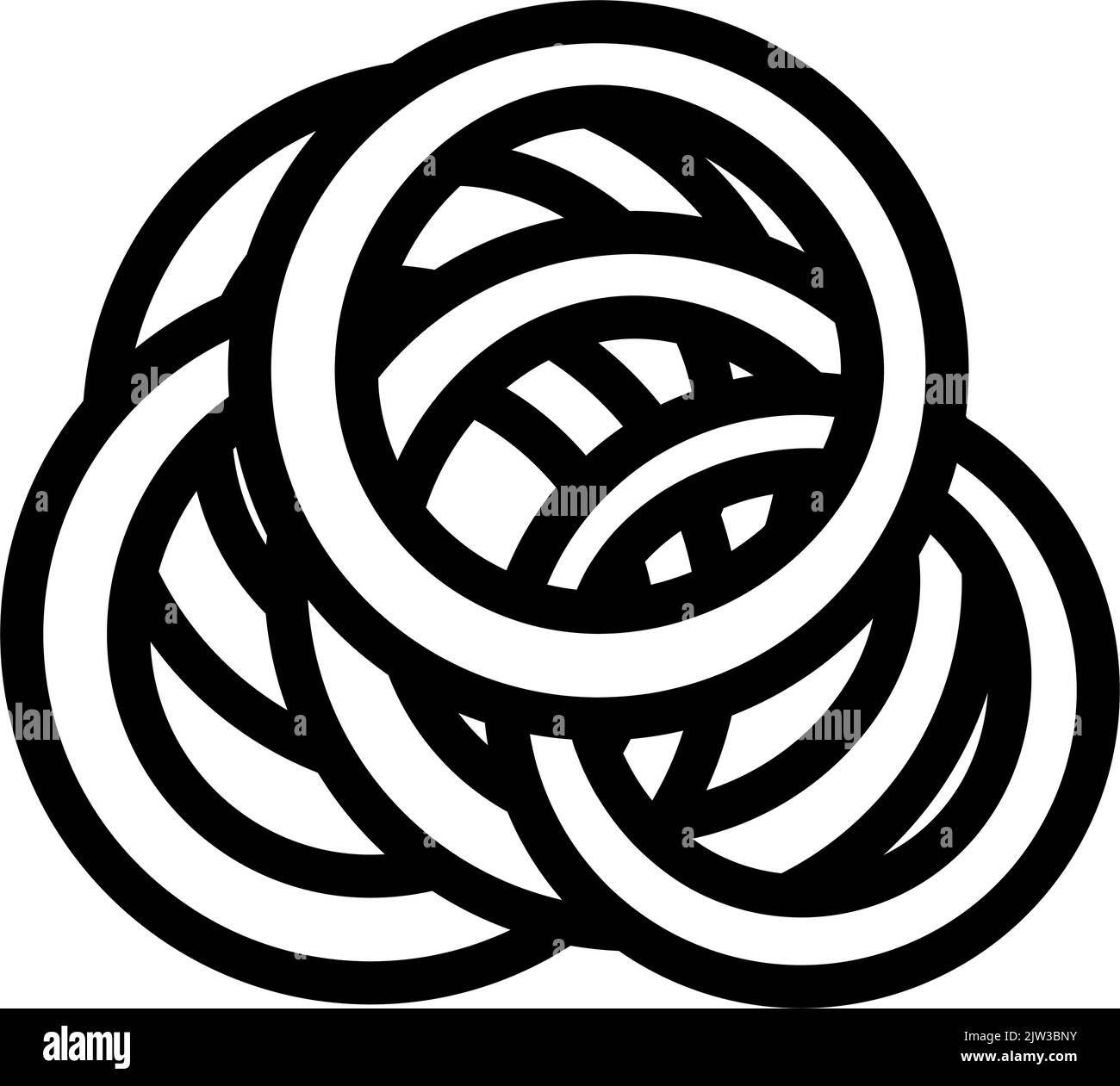 rings cut onion slice line icon vector illustration Stock Vector Image ...