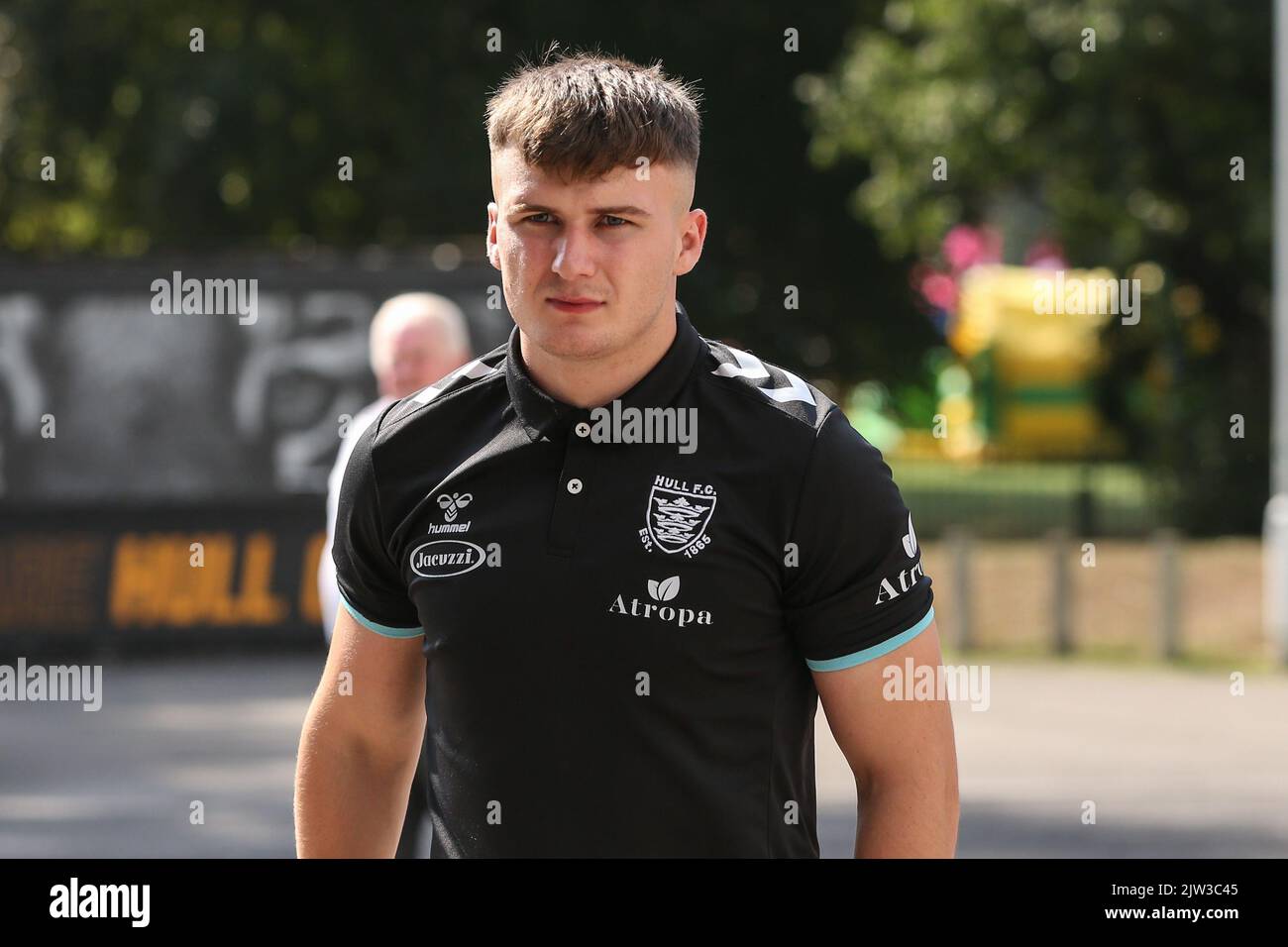 Connor Wynne #23 of Hull FC arrives at MKM Stadium, Hull, United ...