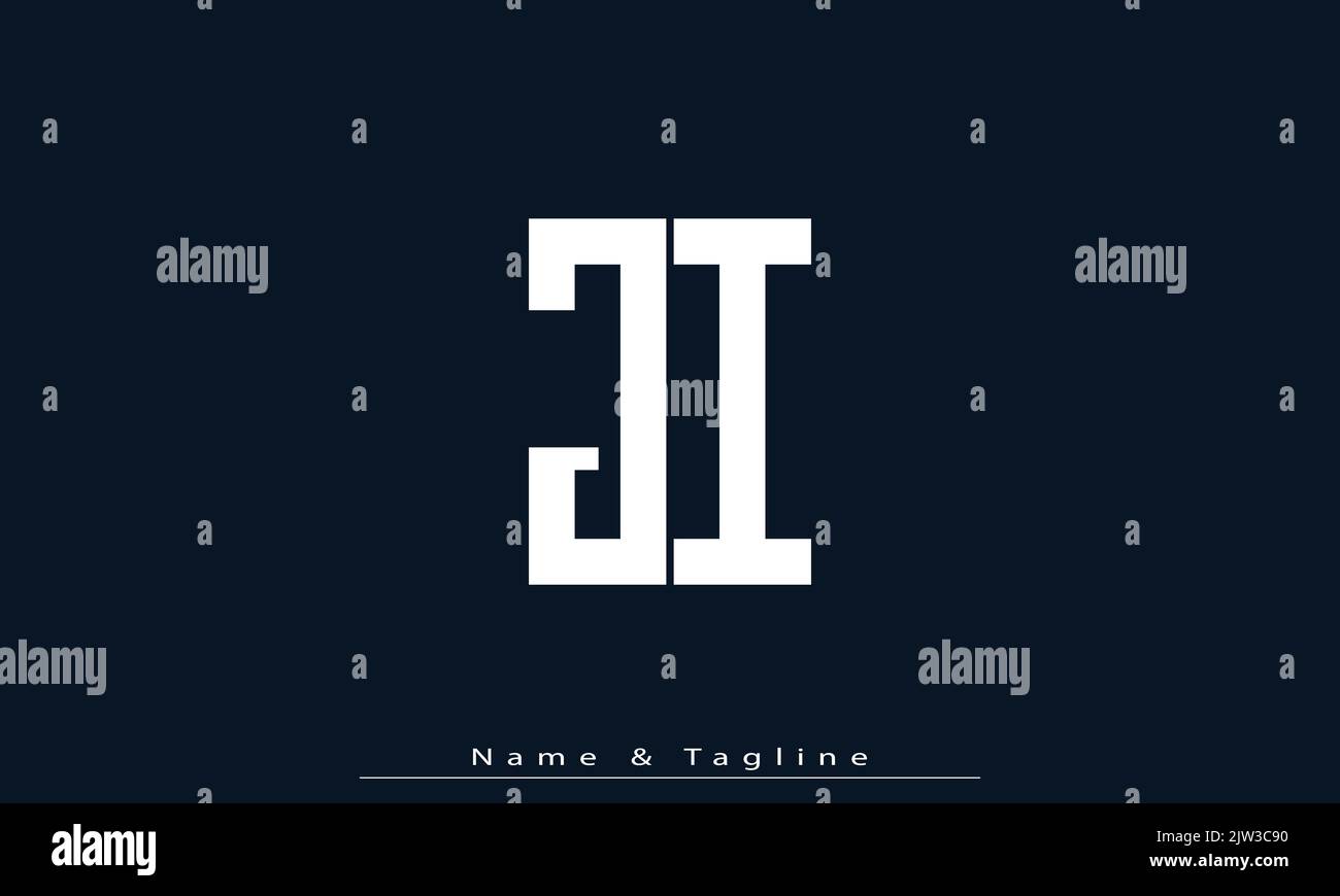Alphabet letters Initials Monogram logo JI , IJ Stock Vector Image ...