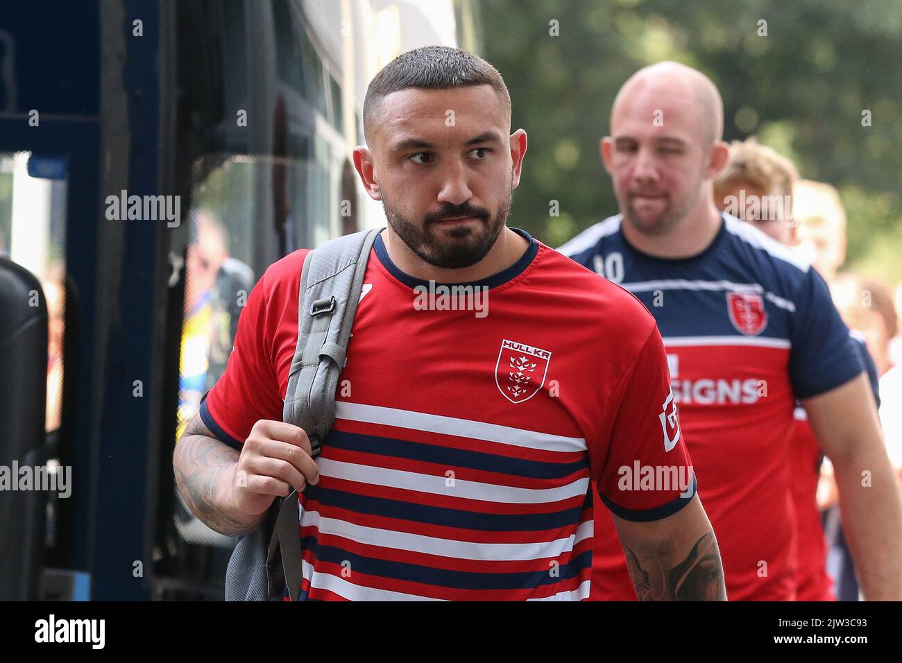 Elliot Minchella #17 of Hull KR arrives at MKM Stadium, Hull, United ...