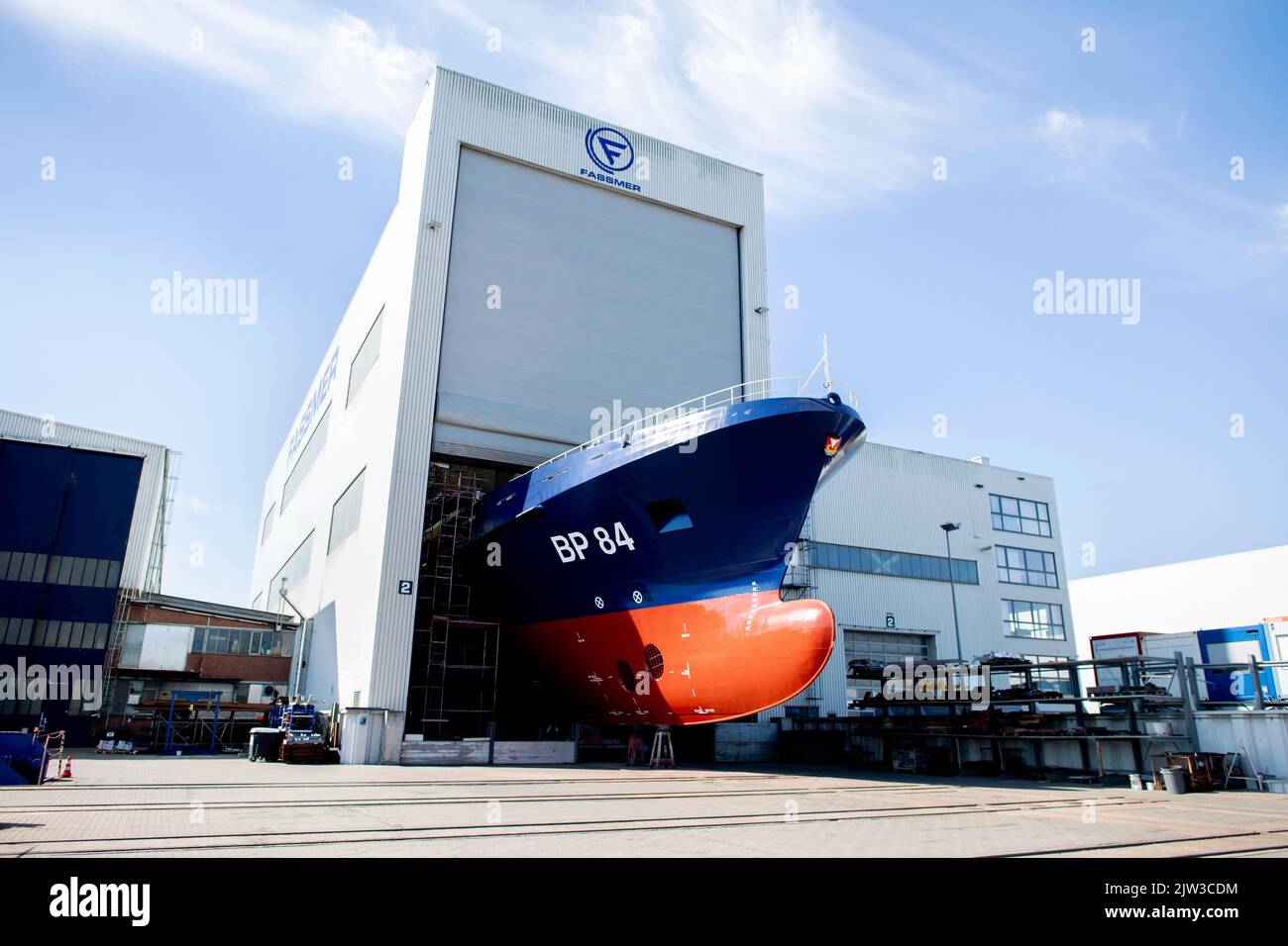 Bern, Germany. 03rd Sep, 2022. A ship under construction for the German ...
