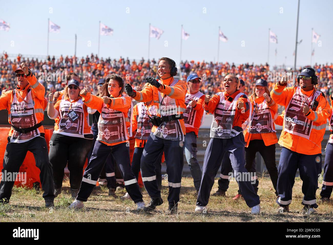 Circuit atmosphere - marshals. Dutch Grand Prix, Saturday 3rd September 2022. Zandvoort ...