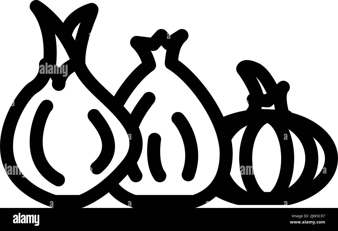 yellow red onion line icon vector illustration Stock Vector Image & Art ...