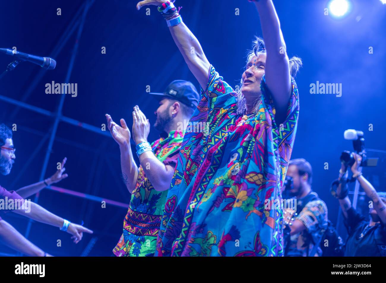 Colombian band Aterciopelados performs live during Vive Latino 2022 ...