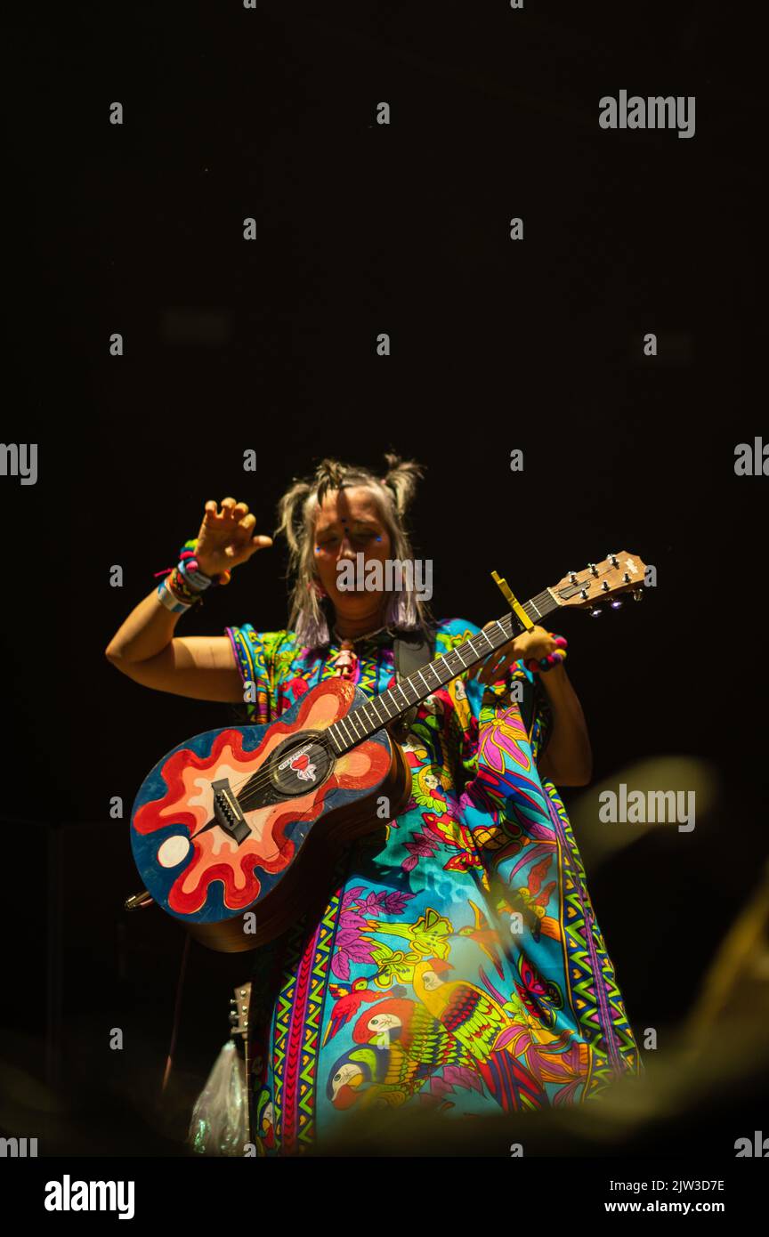 Colombian band Aterciopelados performs live during Vive Latino 2022 ...
