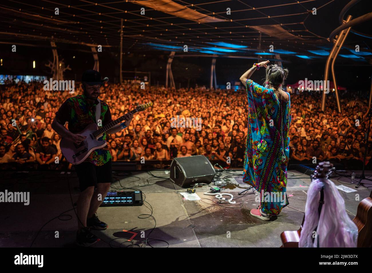Colombian band Aterciopelados performs live during Vive Latino 2022 ...