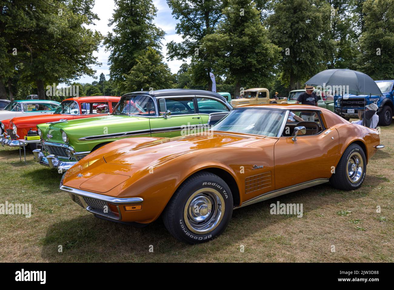 1972 Corvette Stingray coupe on display at the American Auto Club Rally ...