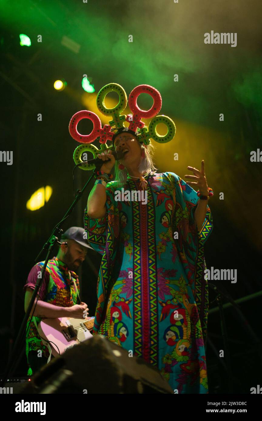 Colombian band Aterciopelados performs live during Vive Latino 2022 ...