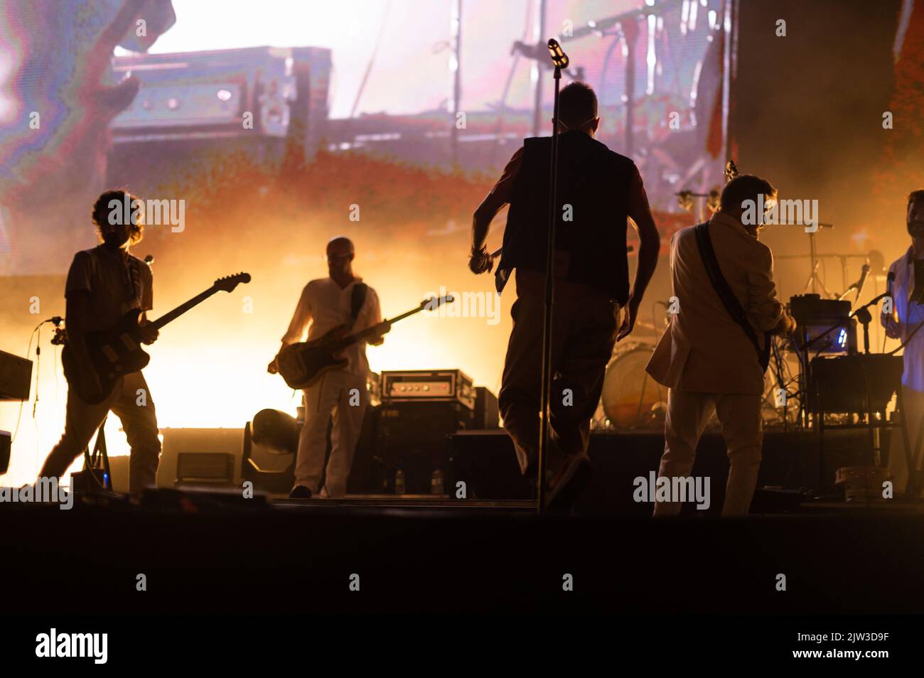 Spanish band Vetusta Morla performs live during Vive Latino 2022 ...