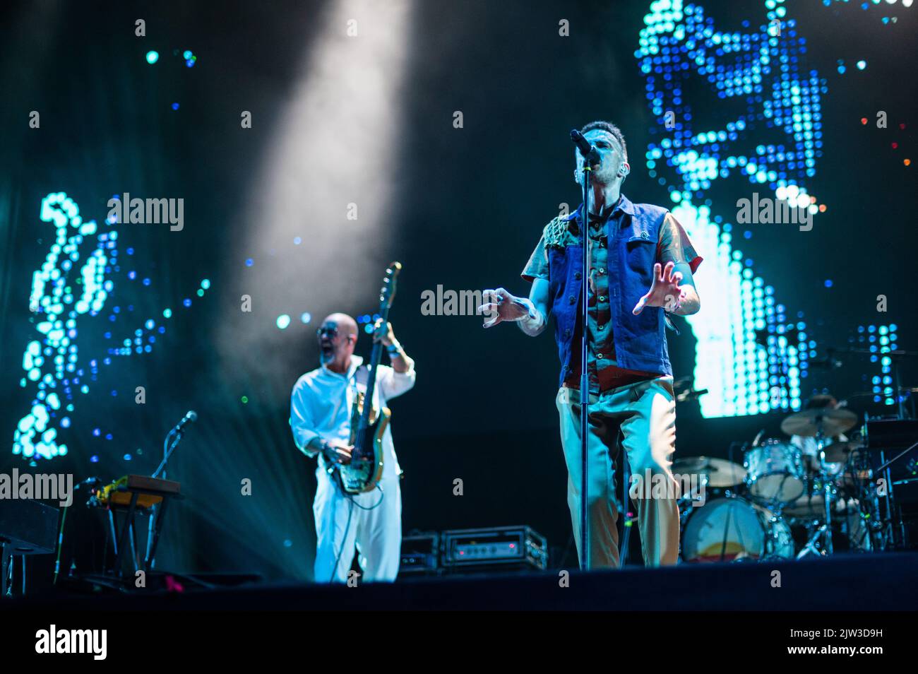Spanish band Vetusta Morla performs live during Vive Latino 2022 ...