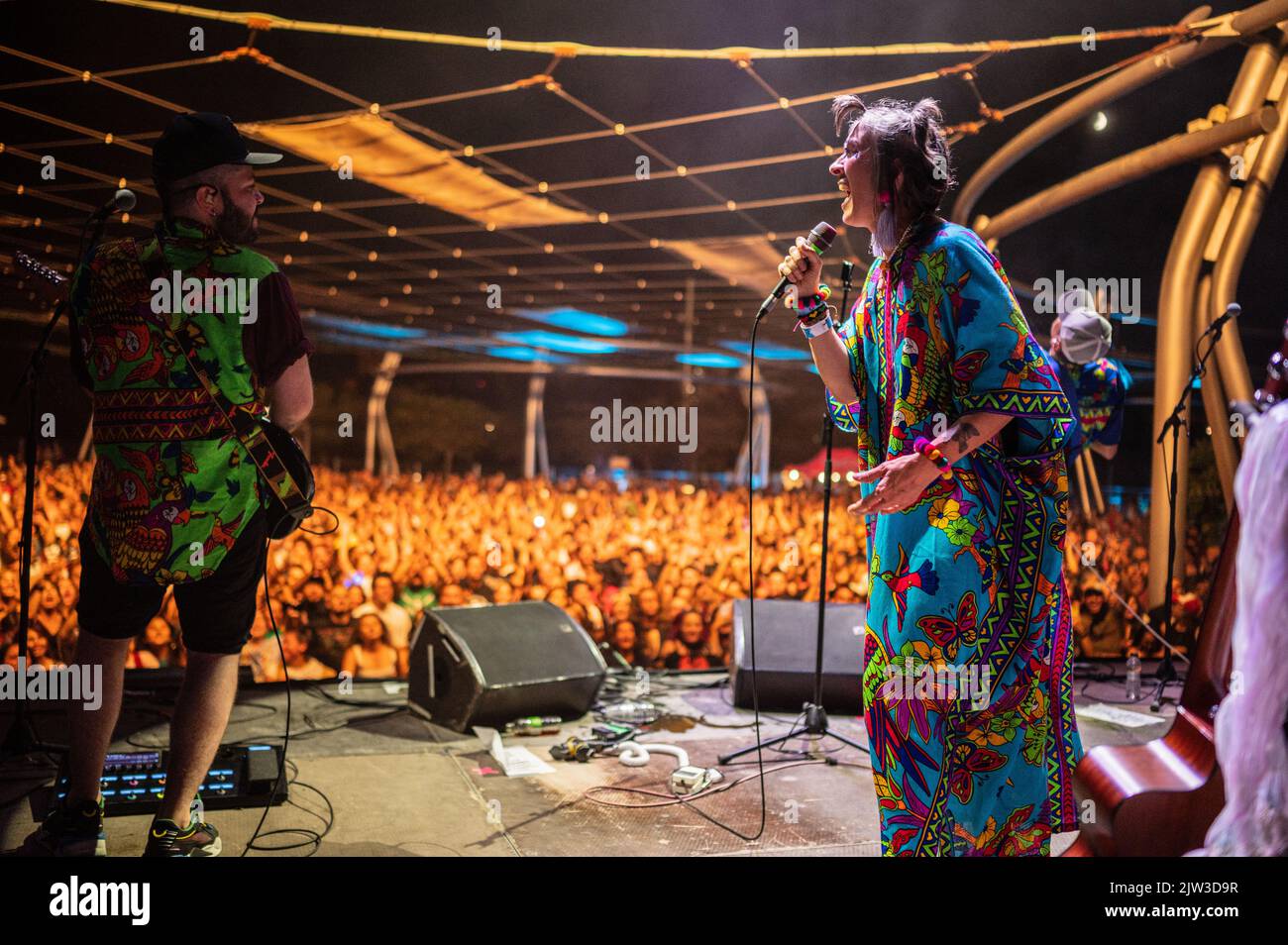 Colombian band Aterciopelados performs live during Vive Latino 2022 ...