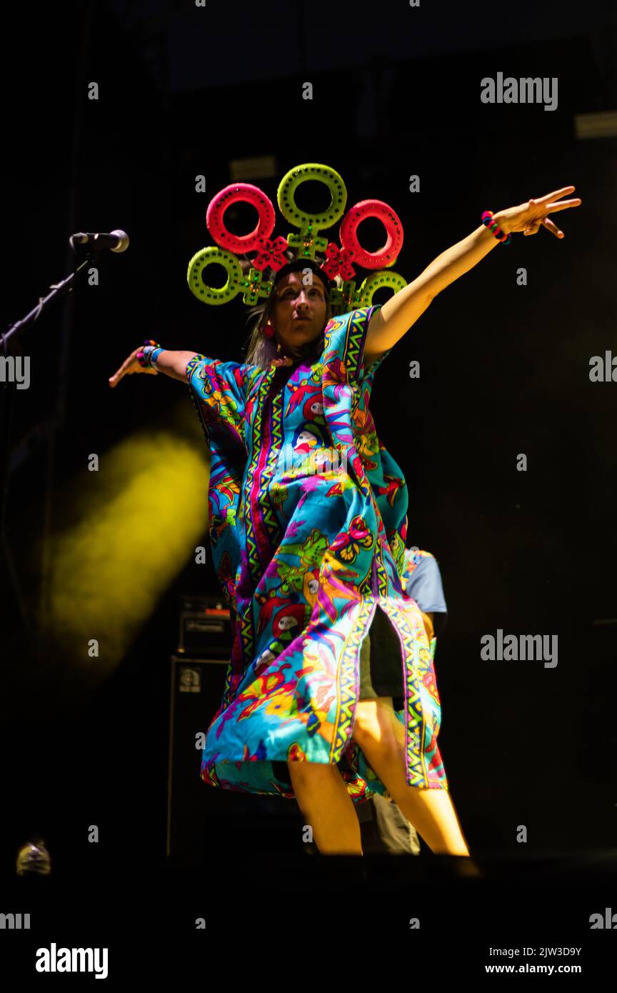 Colombian band Aterciopelados performs live during Vive Latino 2022 ...