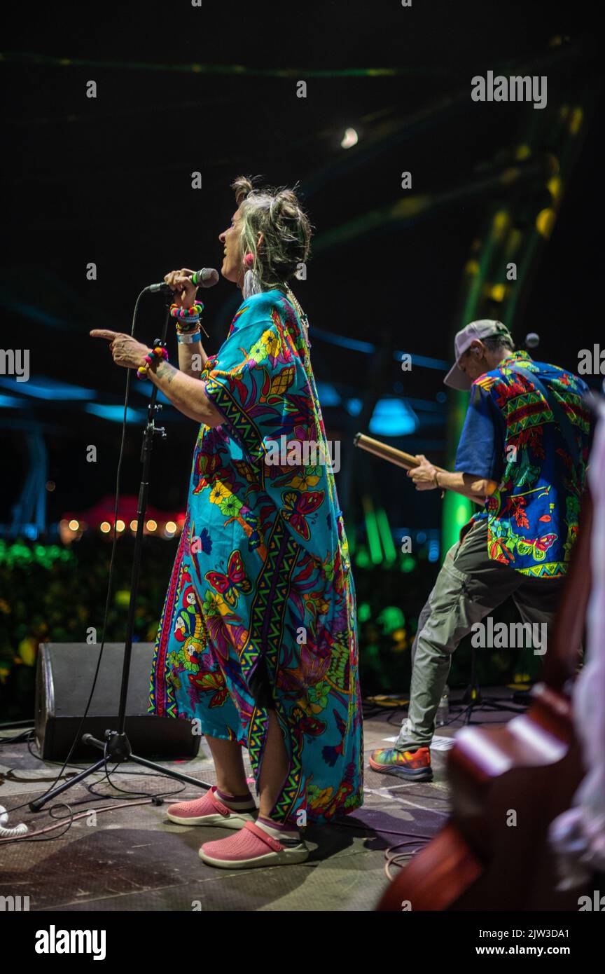 Colombian band Aterciopelados performs live during Vive Latino 2022 ...