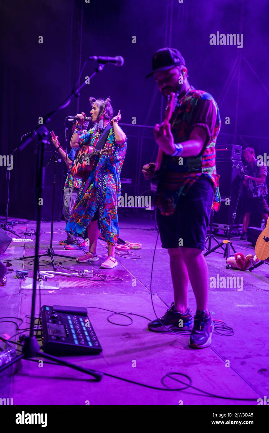 Colombian band Aterciopelados performs live during Vive Latino 2022 ...