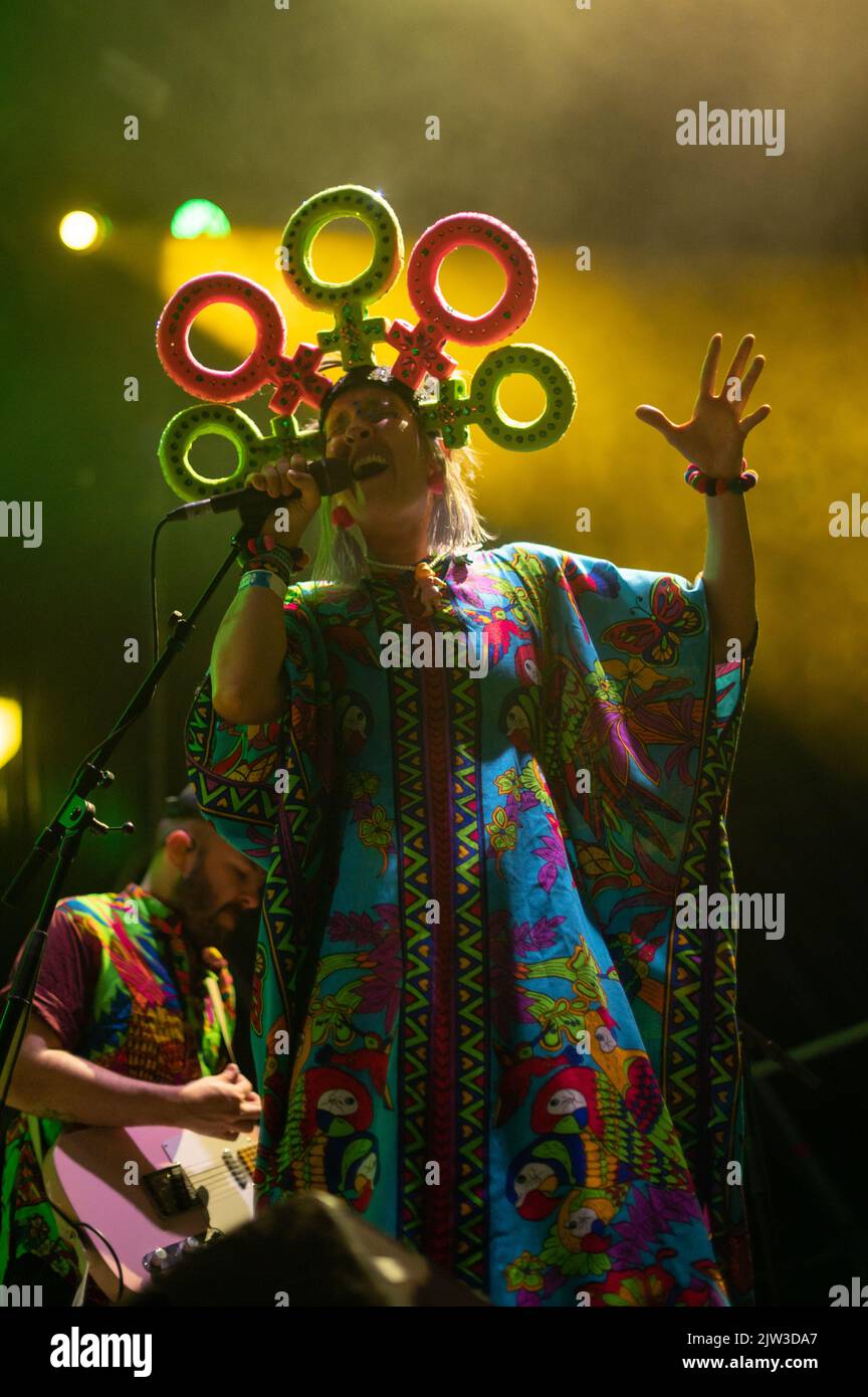Colombian band Aterciopelados performs live during Vive Latino 2022 ...