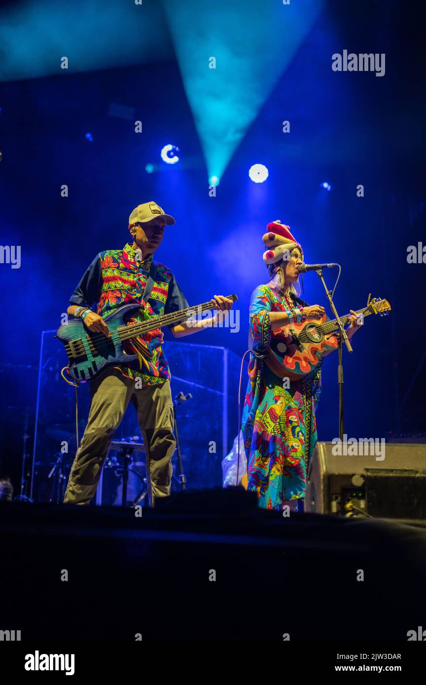 Colombian band Aterciopelados performs live during Vive Latino 2022 ...