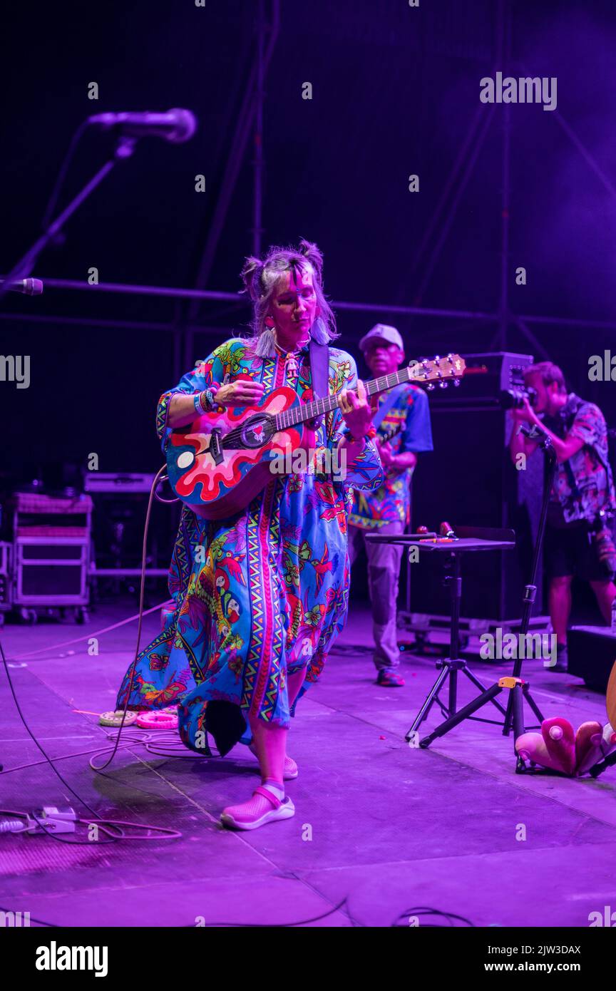 Colombian band Aterciopelados performs live during Vive Latino 2022 ...