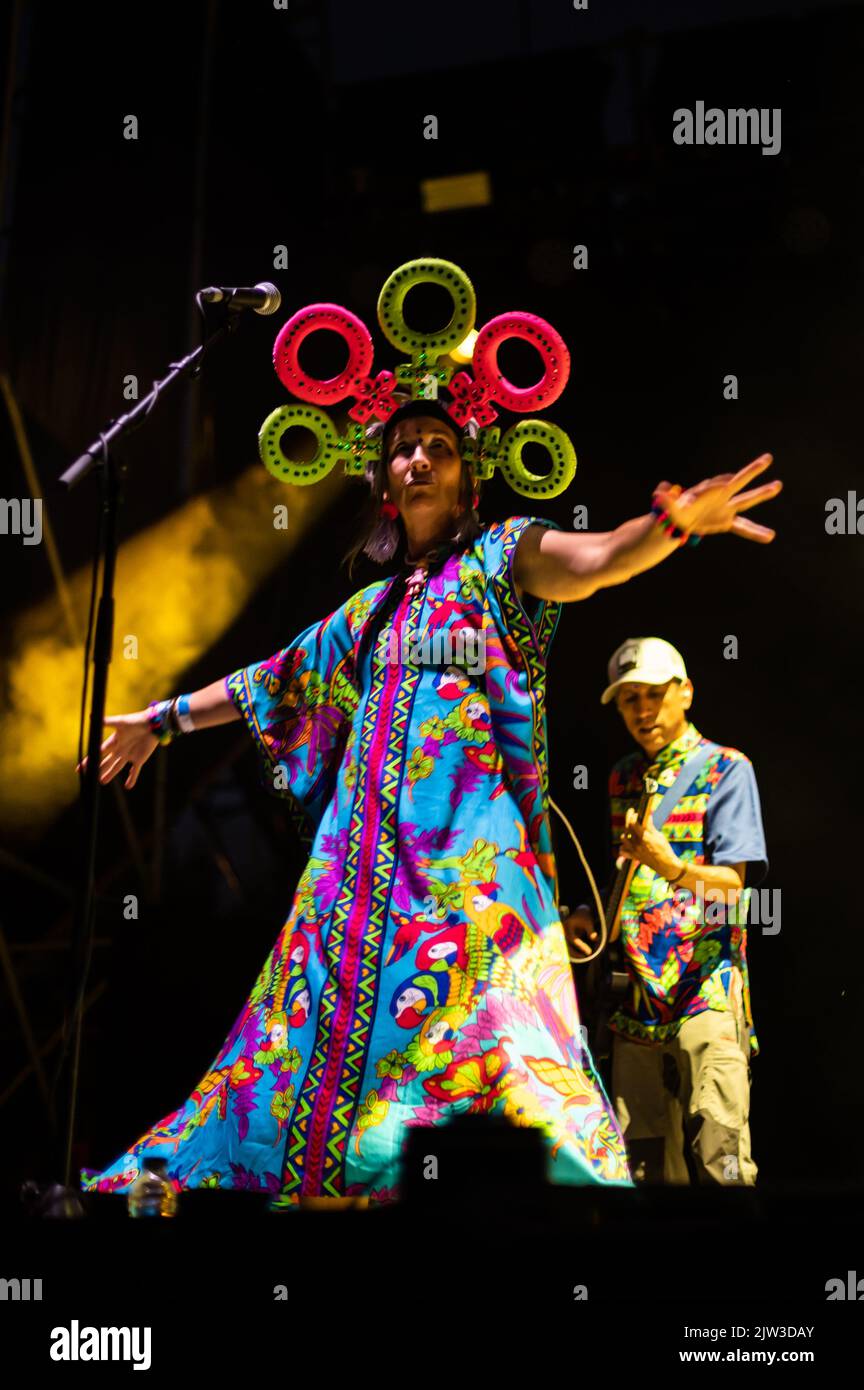 Colombian band Aterciopelados performs live during Vive Latino 2022 ...