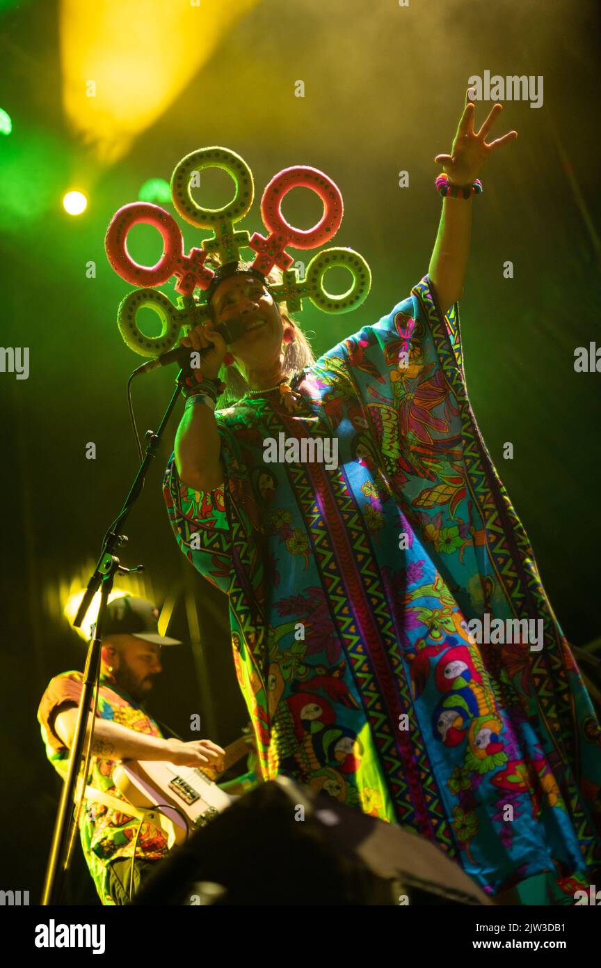Colombian band Aterciopelados performs live during Vive Latino 2022 ...