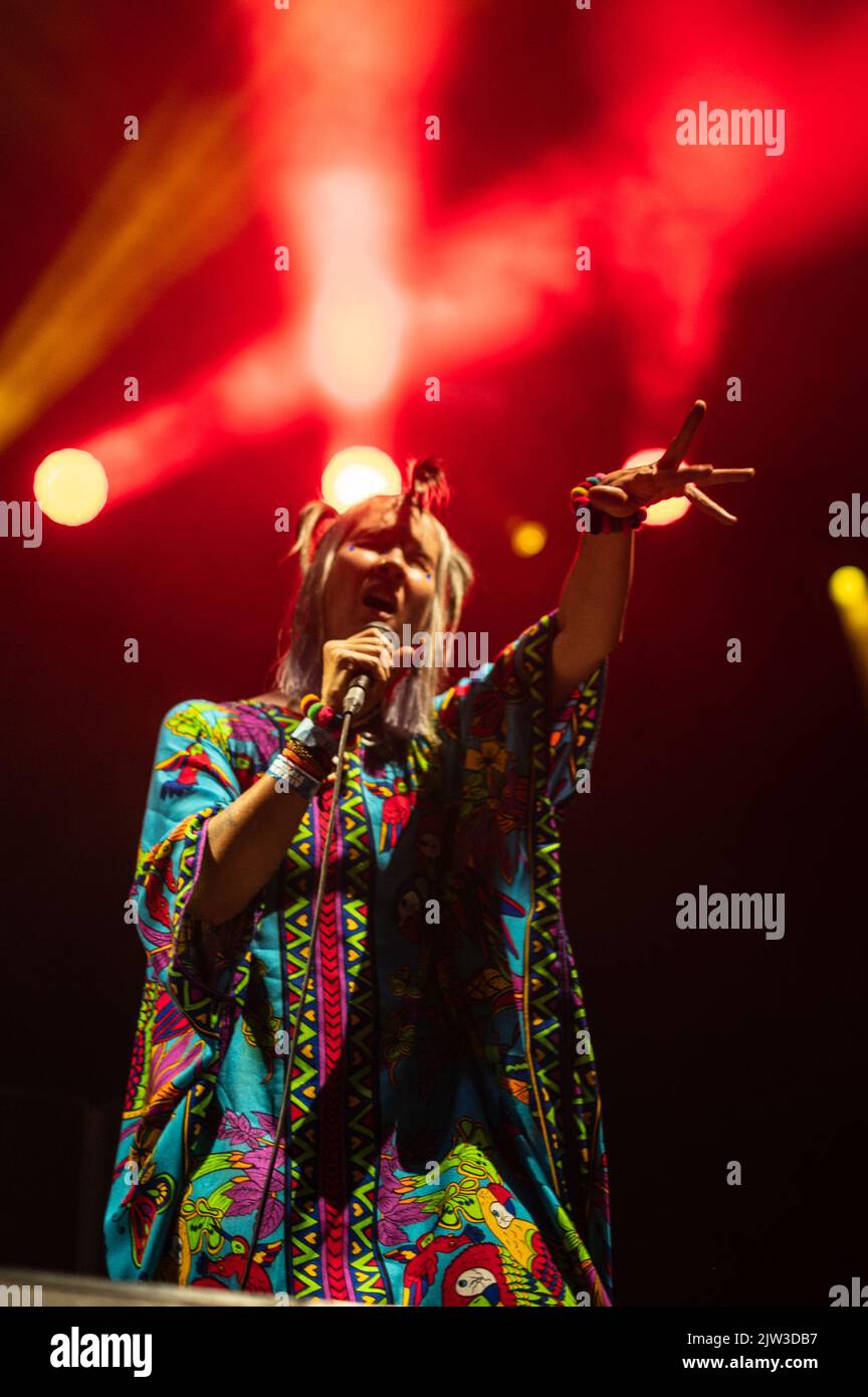 Colombian band Aterciopelados performs live during Vive Latino 2022 ...
