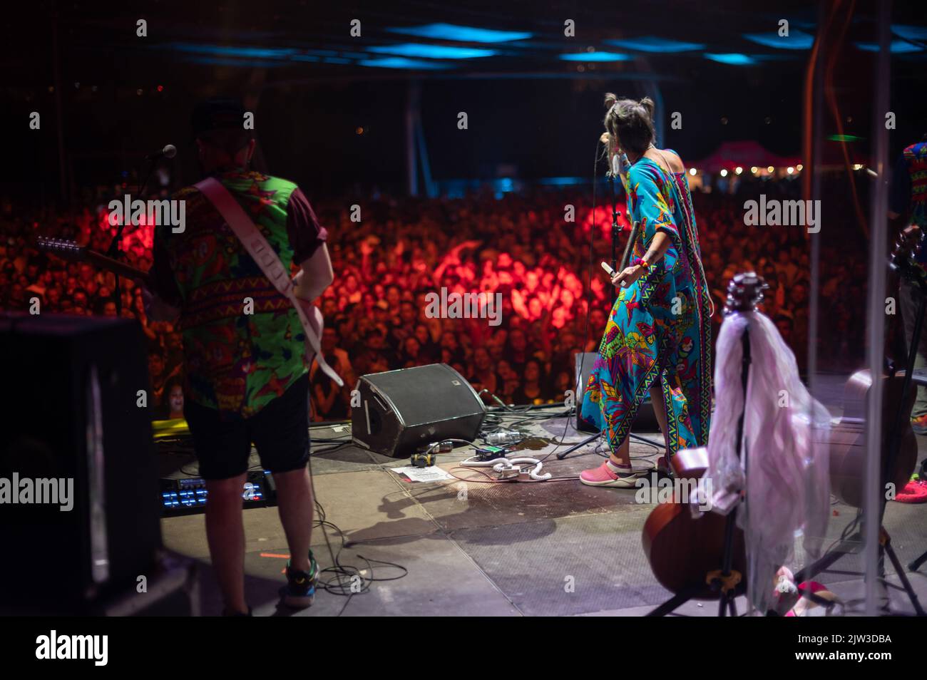 Colombian band Aterciopelados performs live during Vive Latino 2022 ...