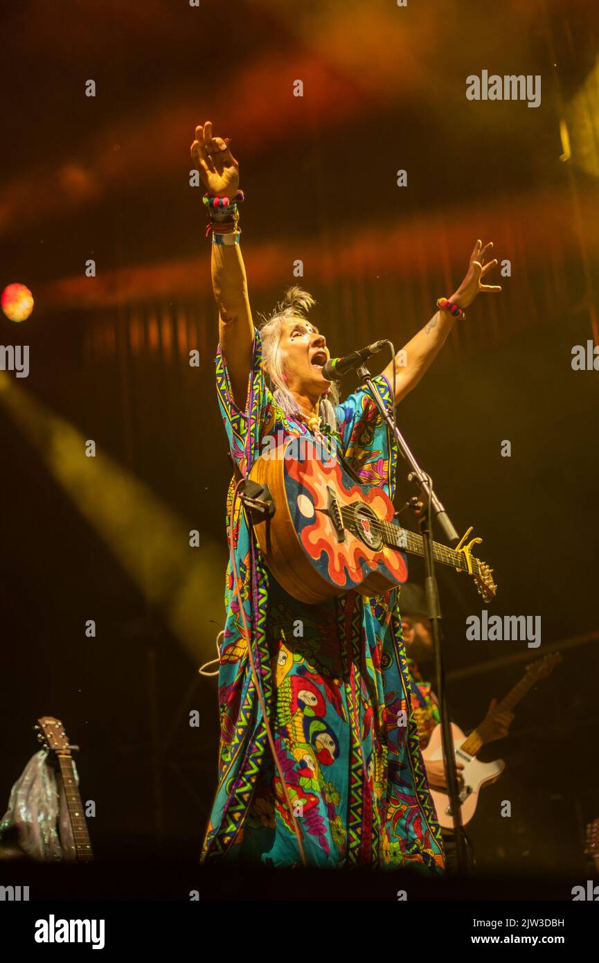 Colombian band Aterciopelados performs live during Vive Latino 2022 ...