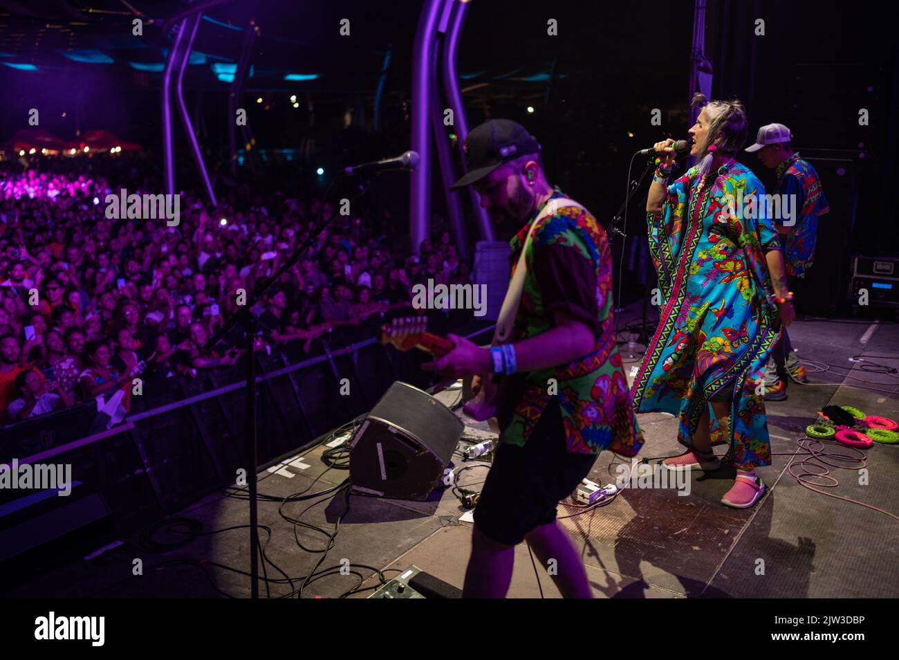 Colombian band Aterciopelados performs live during Vive Latino 2022 ...
