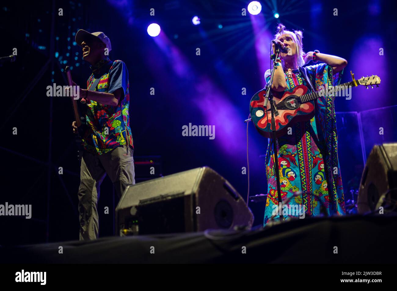 Colombian band Aterciopelados performs live during Vive Latino 2022 ...