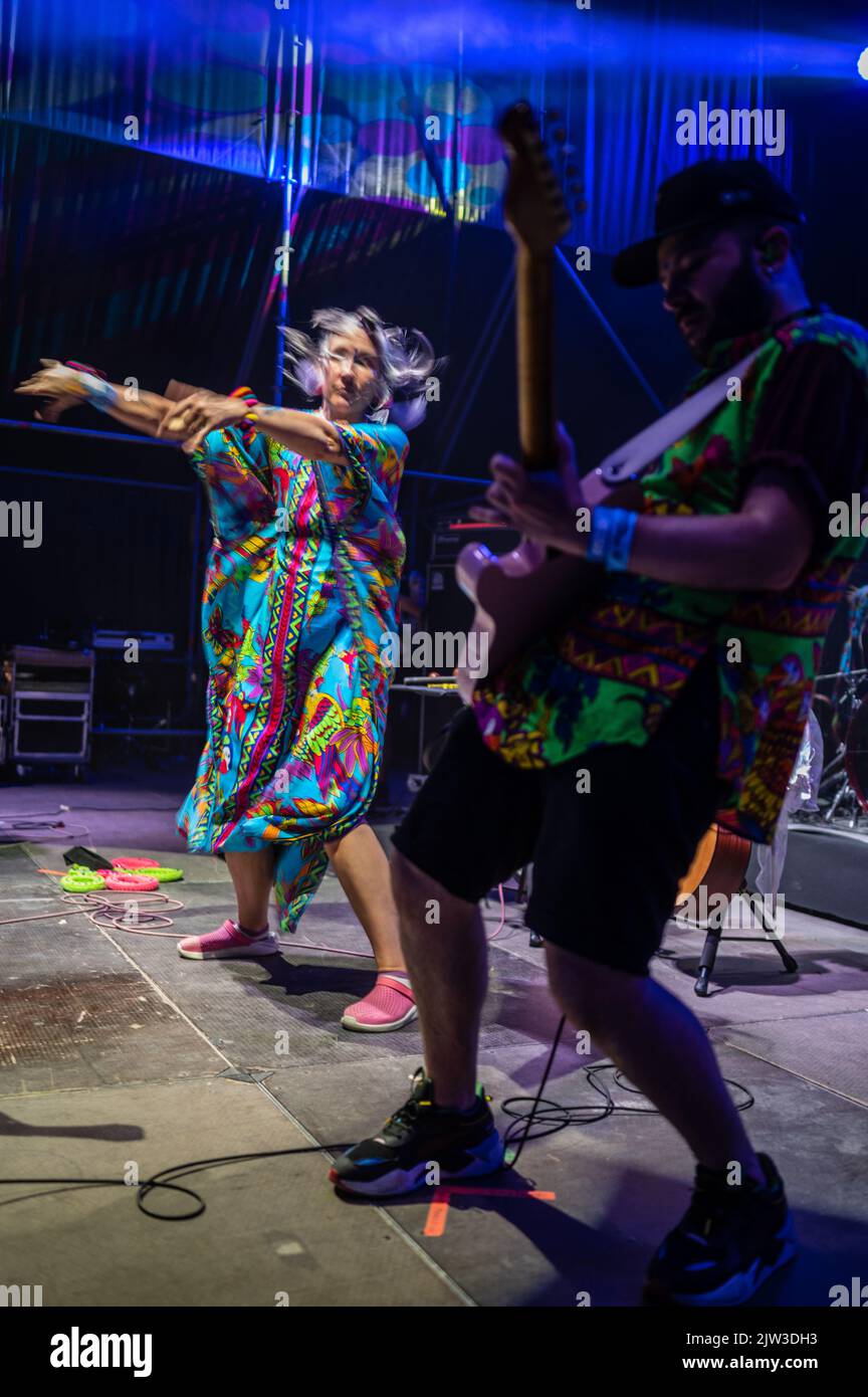 Colombian band Aterciopelados performs live during Vive Latino 2022 ...
