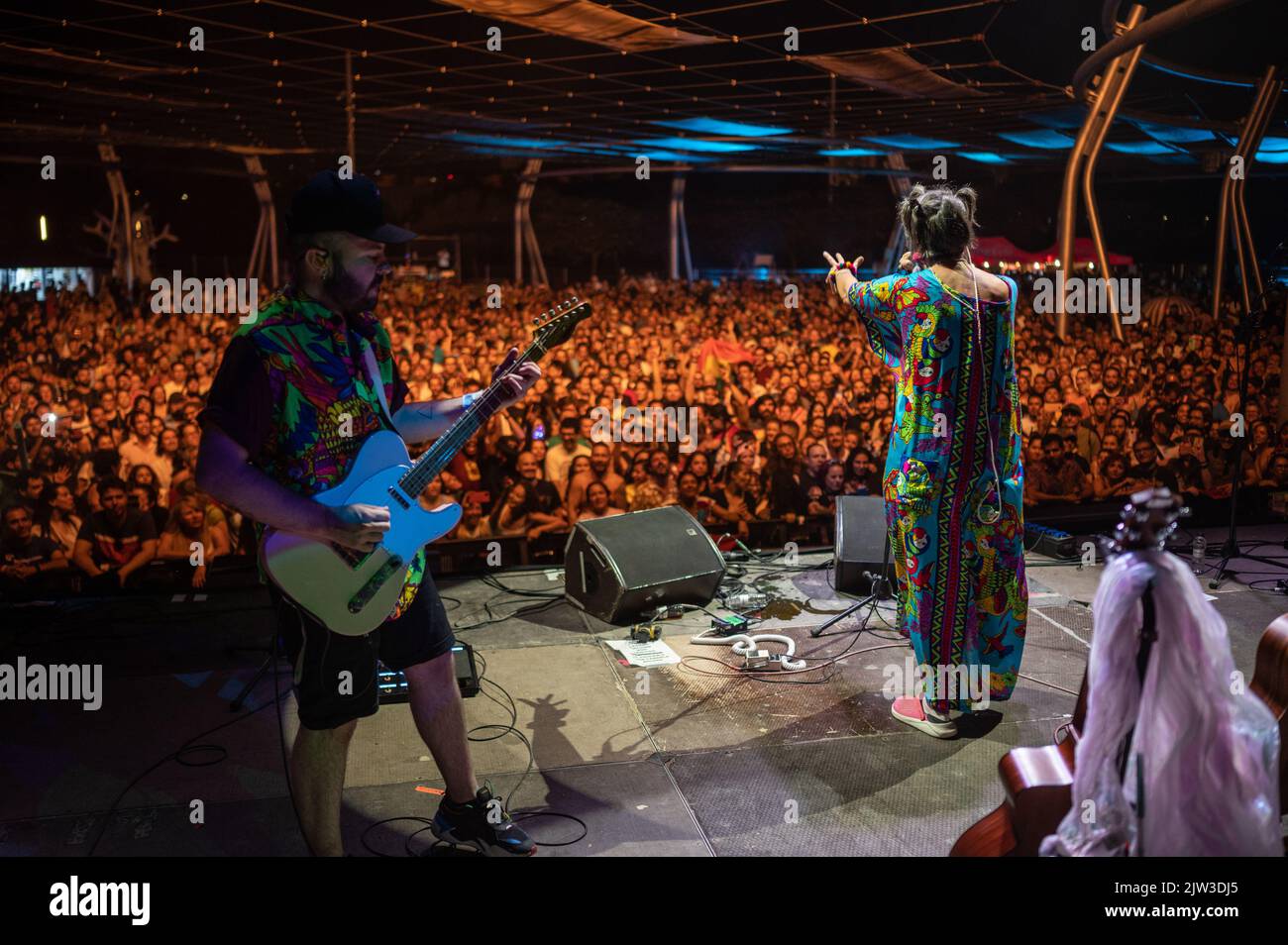 Colombian band Aterciopelados performs live during Vive Latino 2022 ...