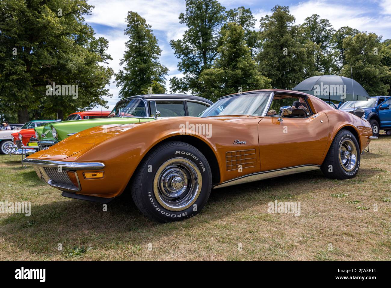 1972 Corvette Stingray coupe on display at the American Auto Club Rally ...