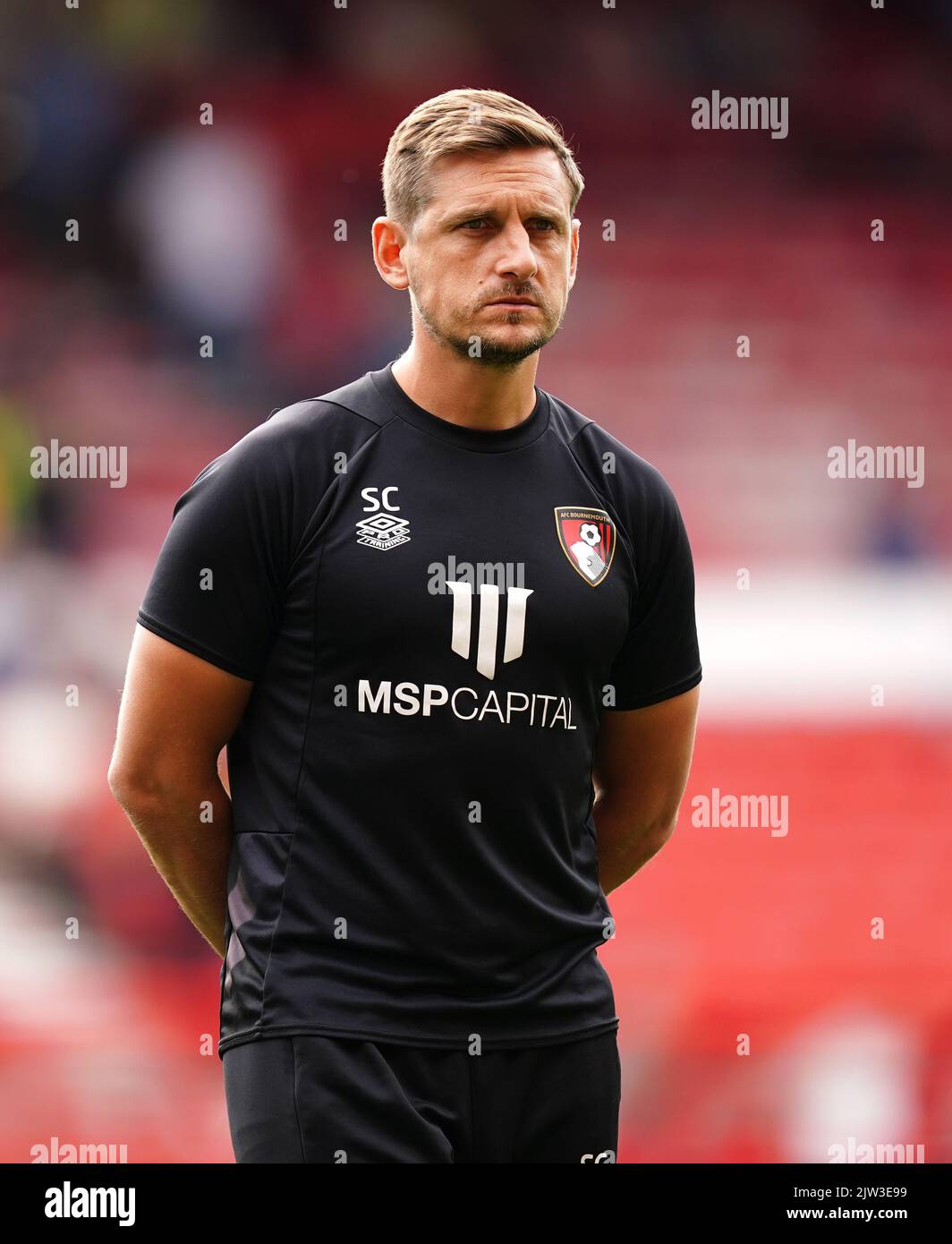 Bournemouth Development squad coach Shaun Cooper during the Premier ...
