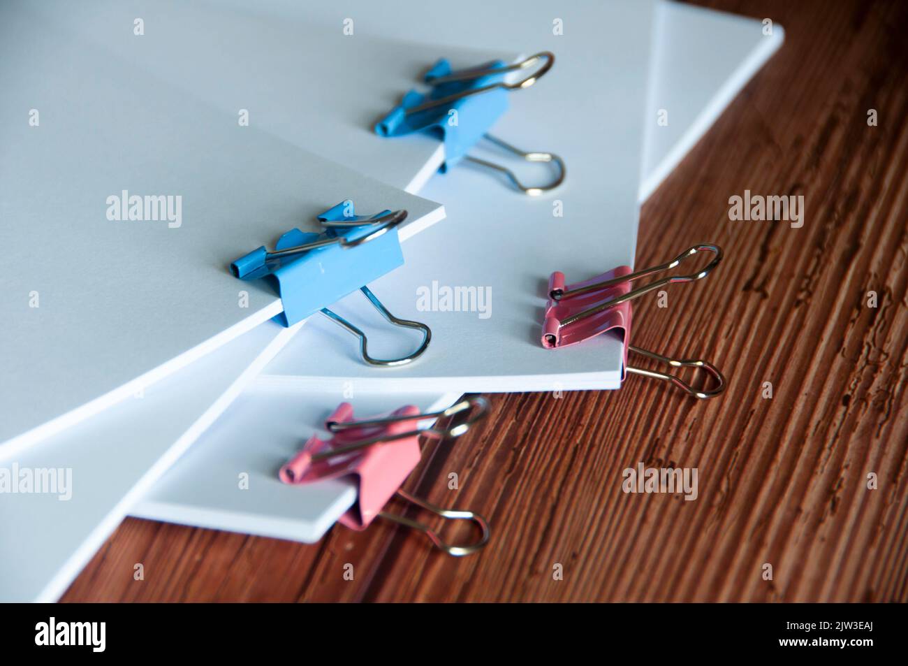 Messy workplace table stack paper hi-res stock photography and images ...