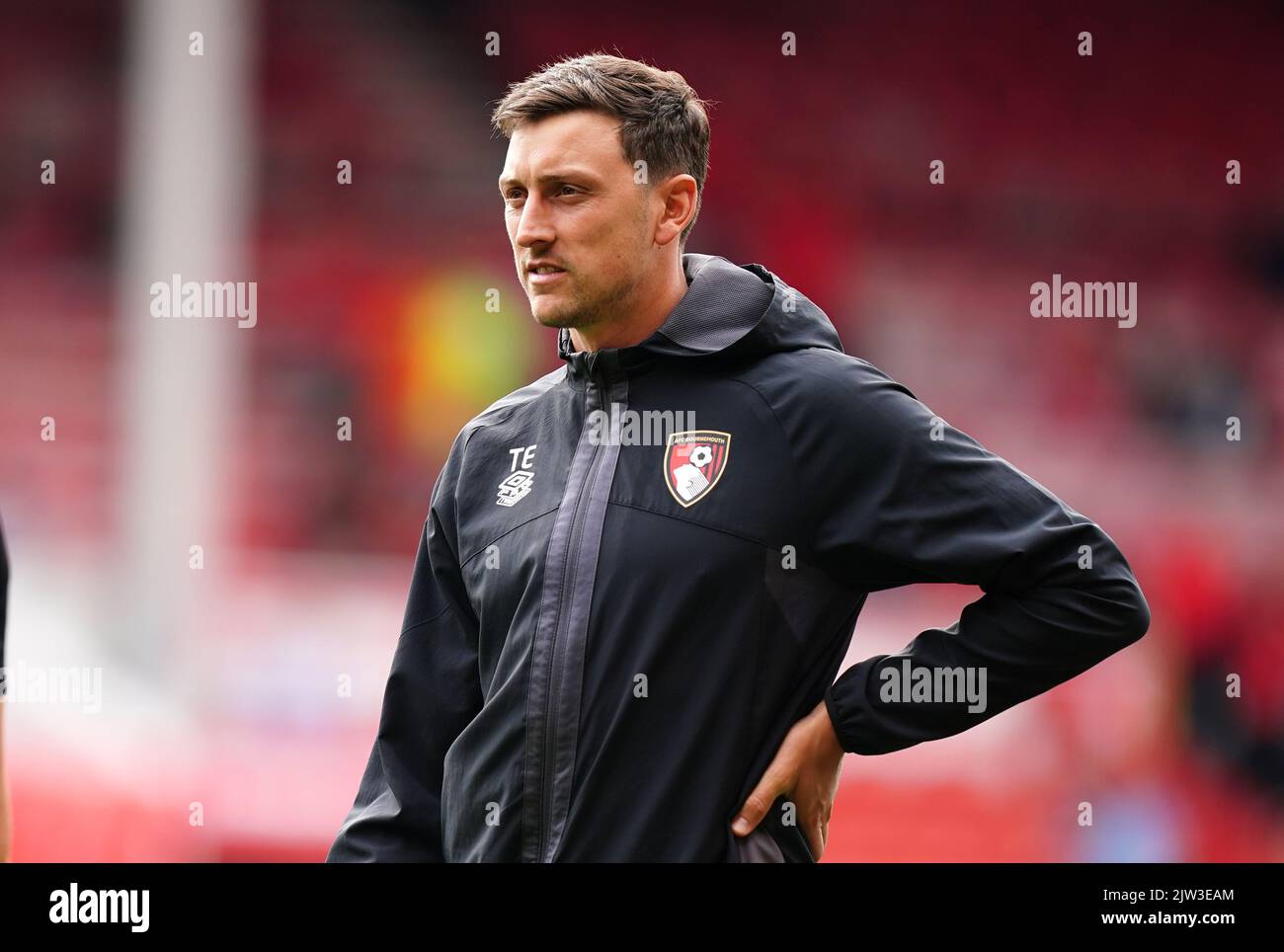 Bournemouth coach Tommy Elphick prior to the Premier League match at ...