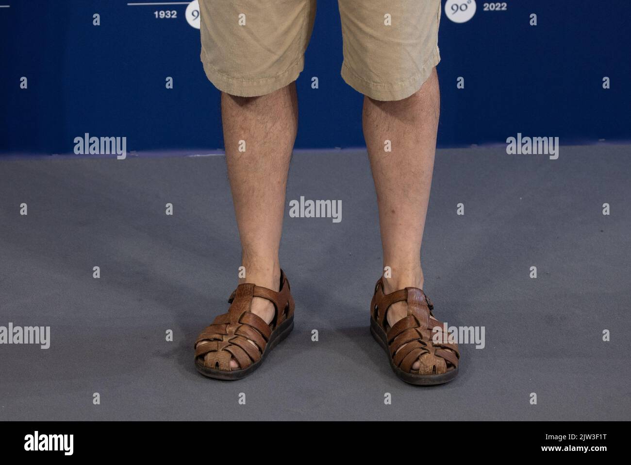 Mark Rylance (shoes detail) attends the photocall for "Bones And All ...