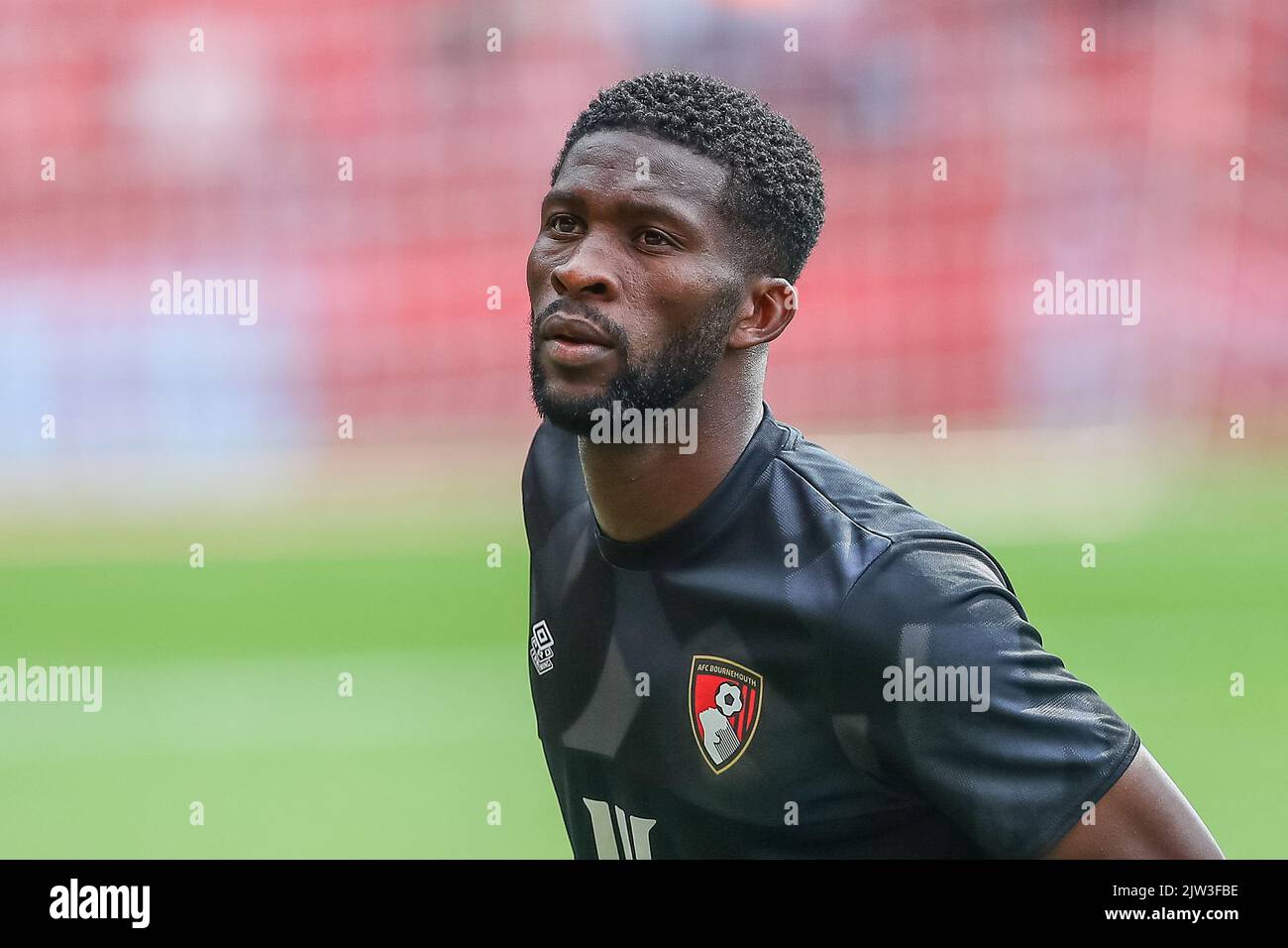 Jefferson Lerma #8 of Bournemouth during the pre-game warm up ahead of ...