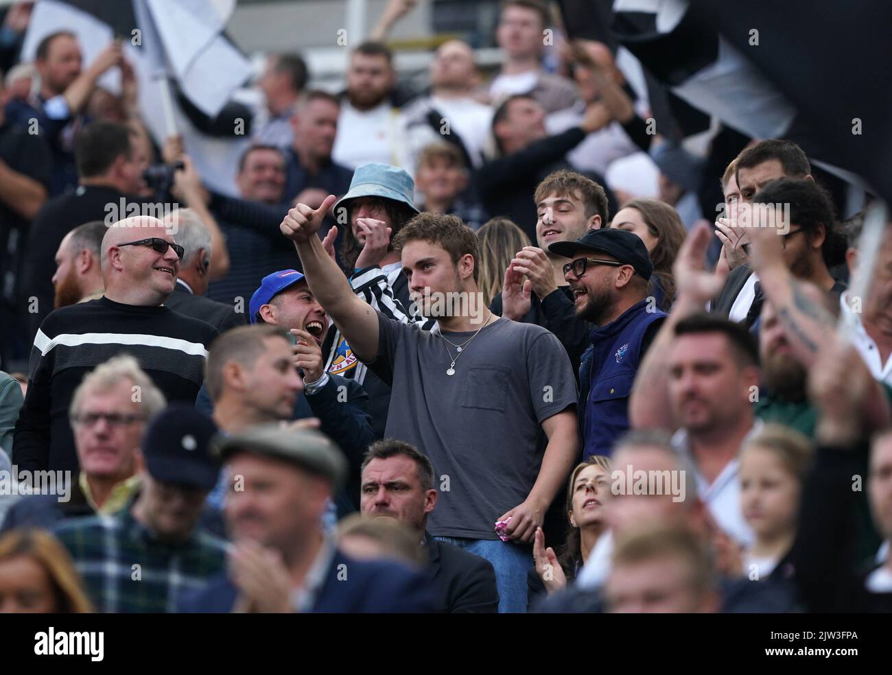 Sam Fender in the stands during the Premier League match at St. James ...
