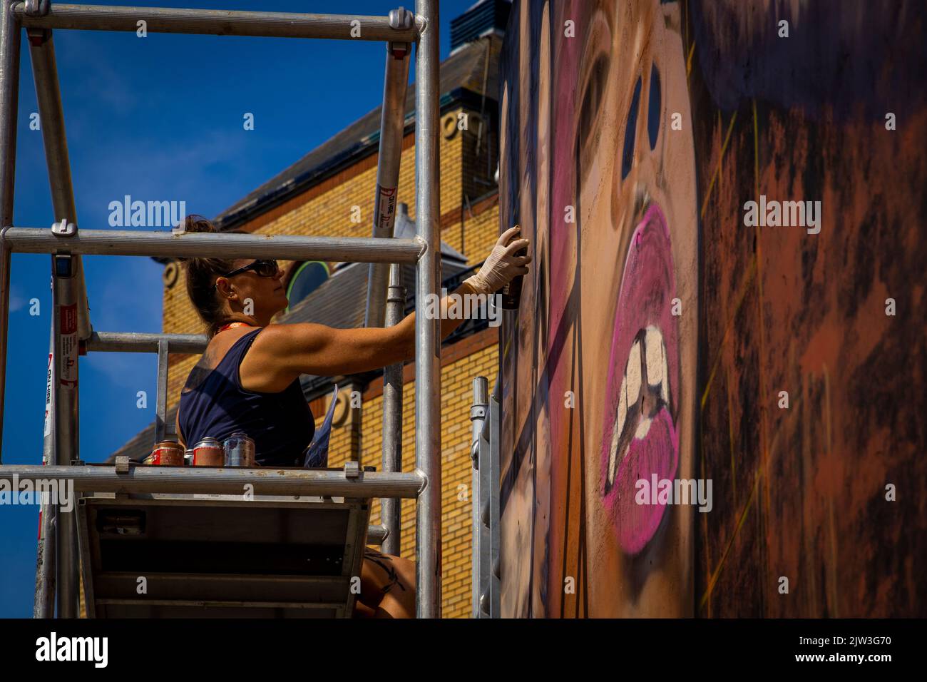 Graffiti art and artists at the Southend City Jam Street Art Festival ...