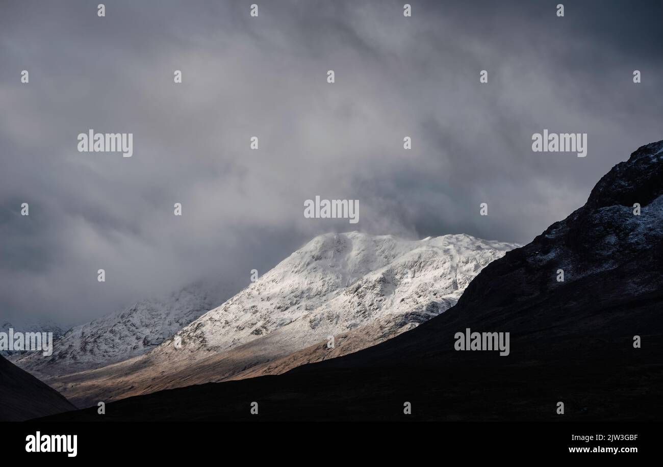 Stunning beautiful Winter landscape image of Lost Valley in Scotland ...