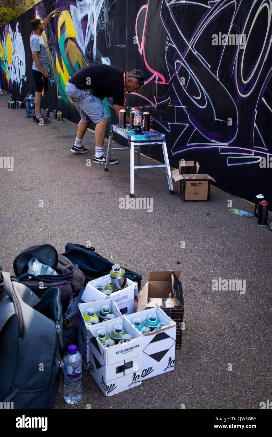 Graffiti art and artists at the Southend City Jam Street Art Festival ...