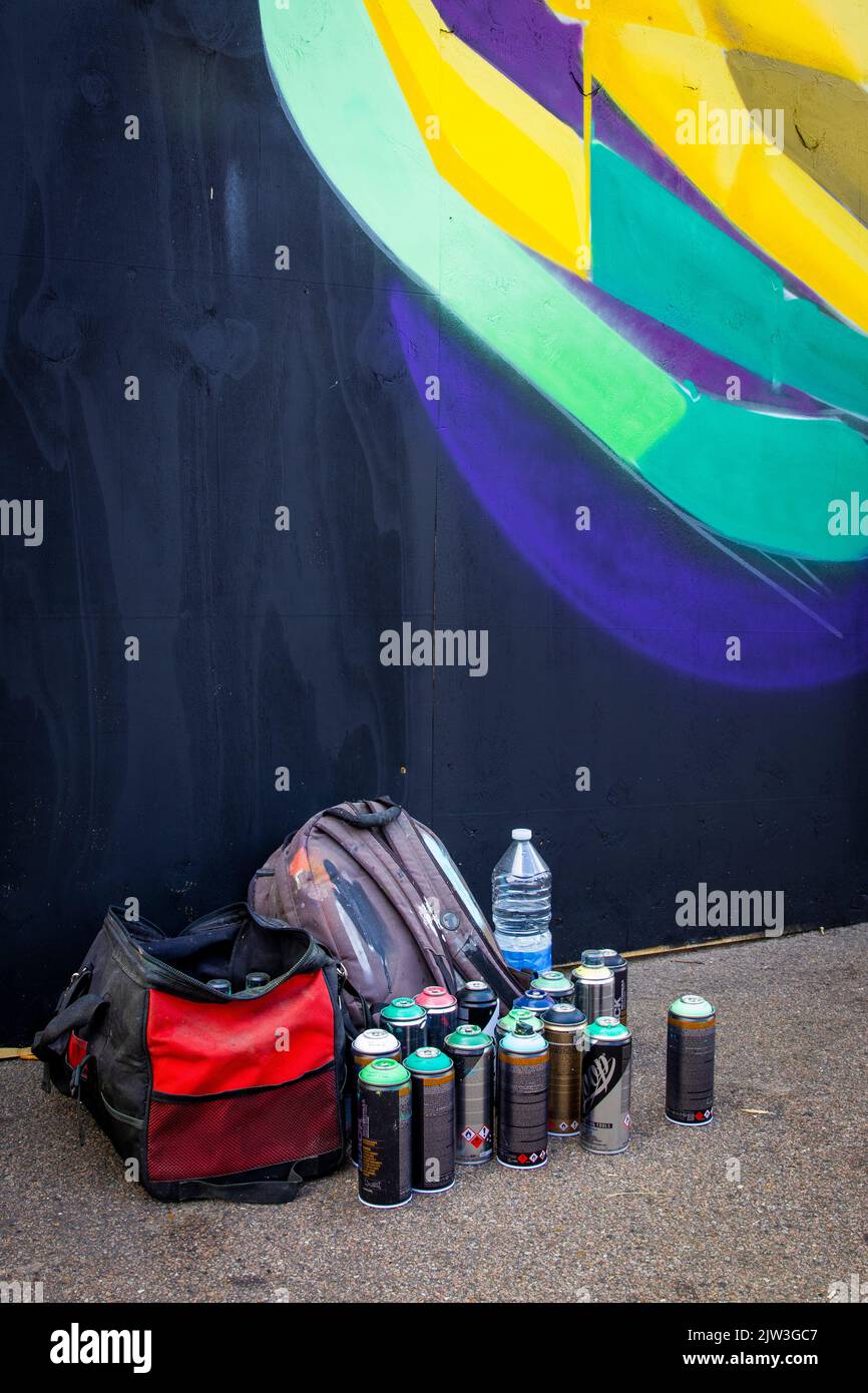 Graffiti art and artists at the Southend City Jam Street Art Festival ...