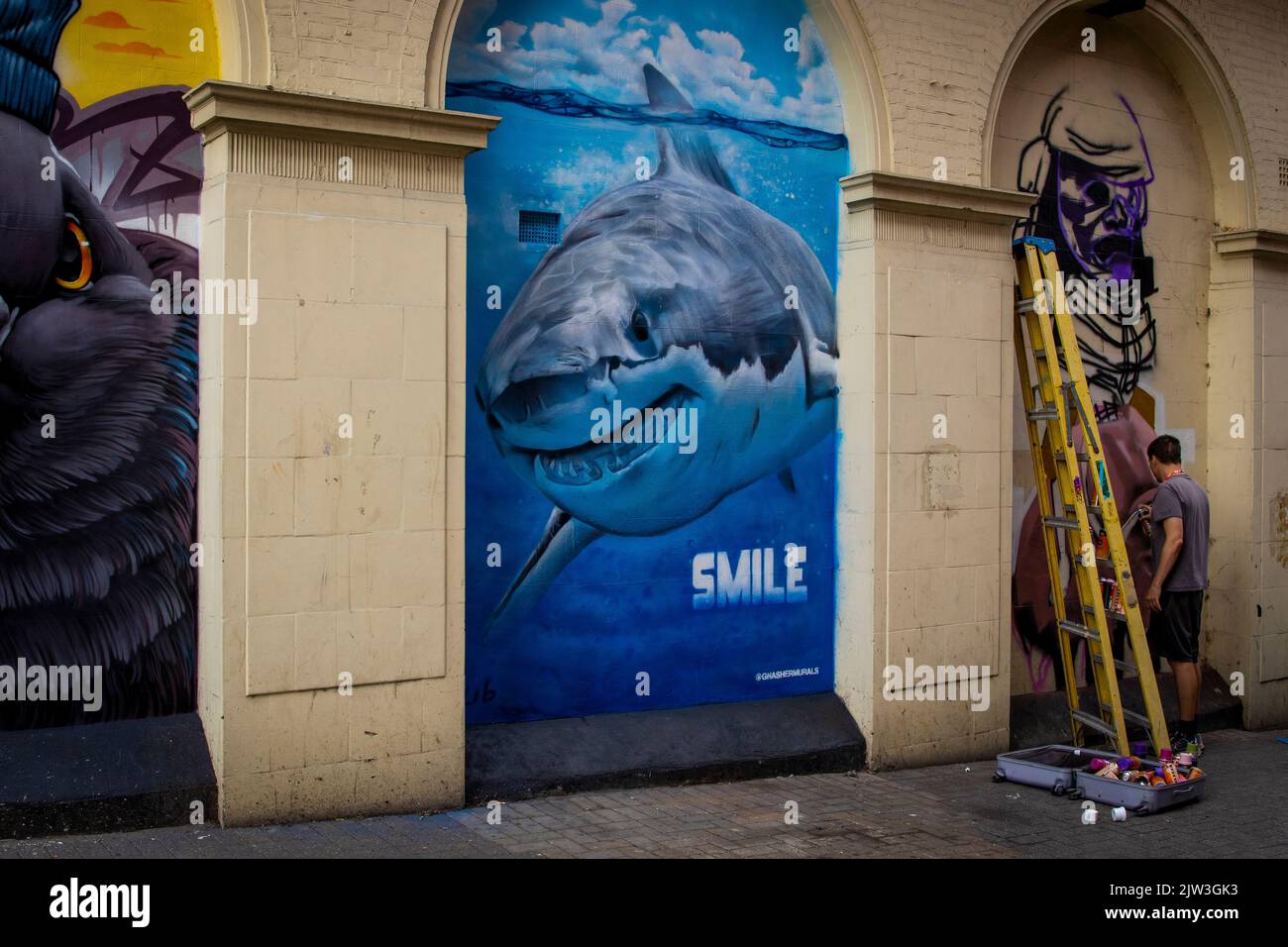 Graffiti art and artists at the Southend City Jam Street Art Festival ...