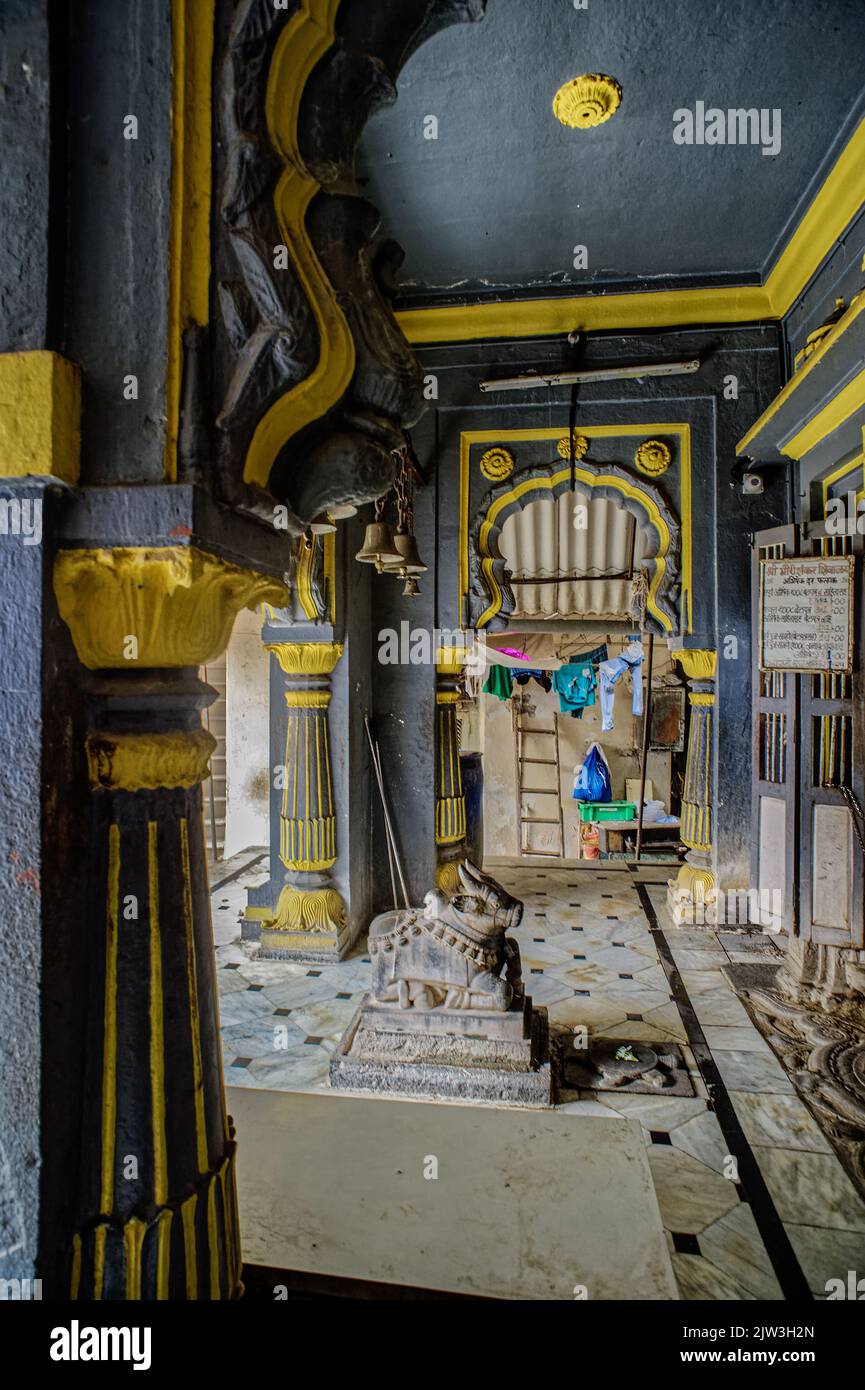 10 05 2018 Stone Nandi at Old shiva temple of 1879 AD at Thakurdwar ...