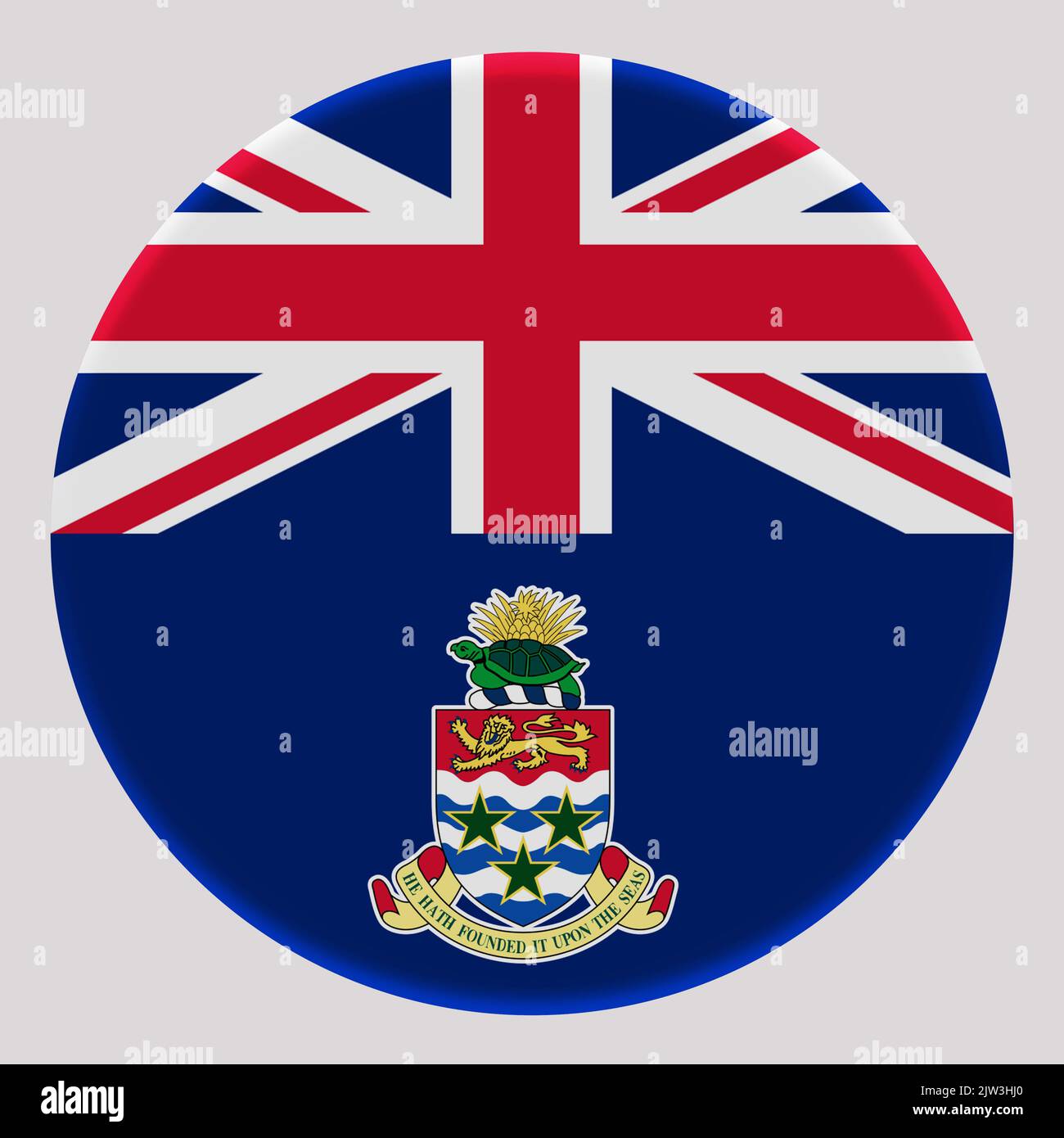 3D Flag of Cayman Islands on a avatar circle background Stock Photo - Alamy