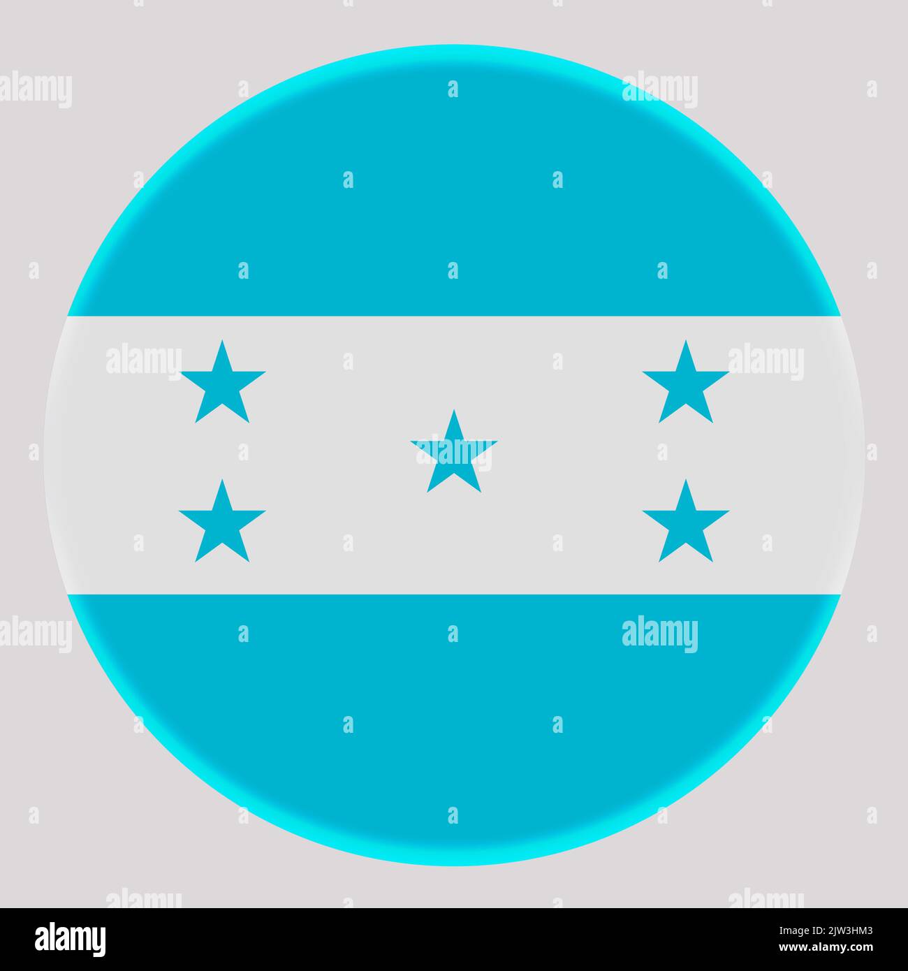 3D Flag of Honduras on a avatar circle background. It is a flag that ...