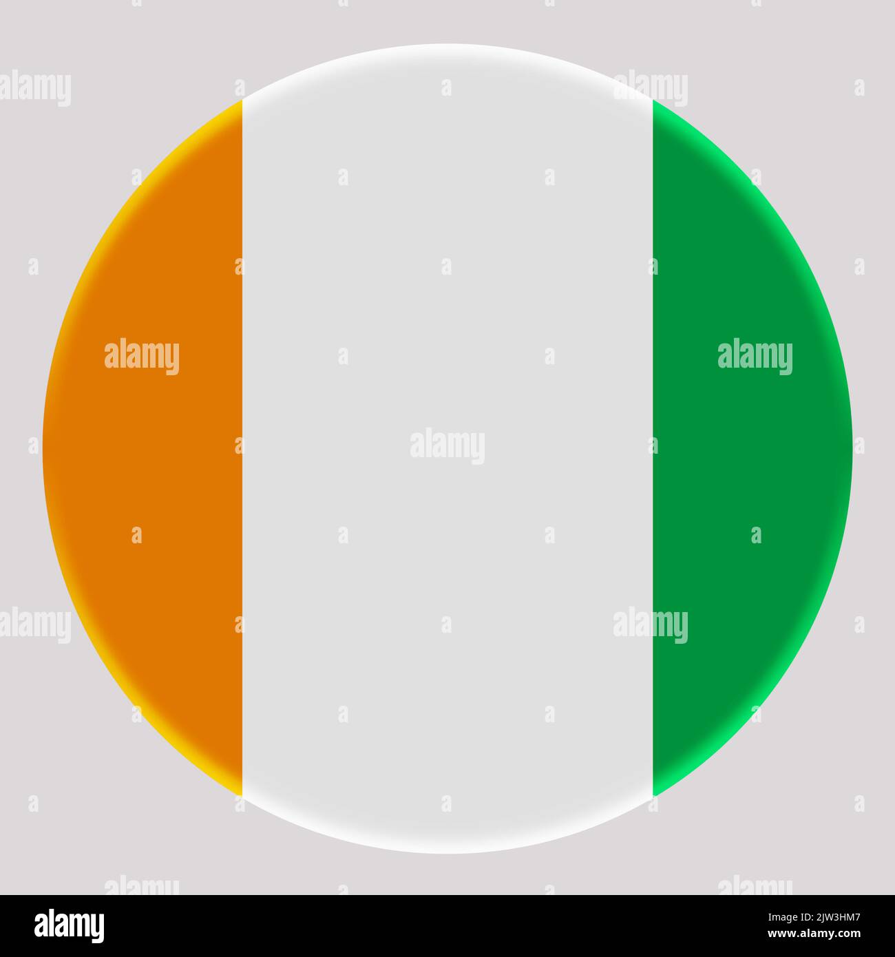 3D Flag of Ivory Coast on a avatar circle background Stock Photo - Alamy