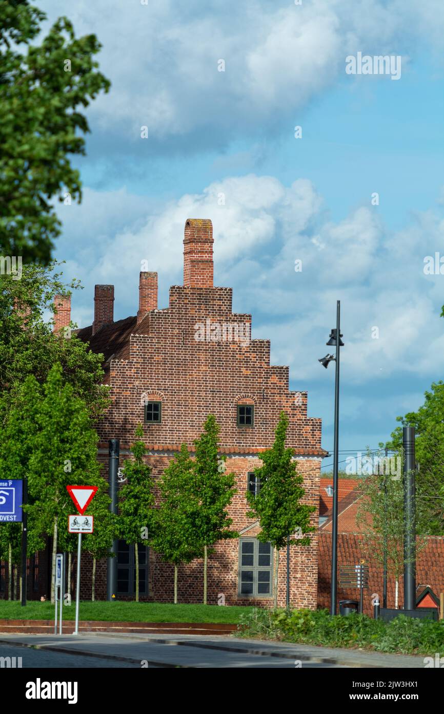 A vertical shot of the exterior of OM House Bellingegaard in Denmark ...