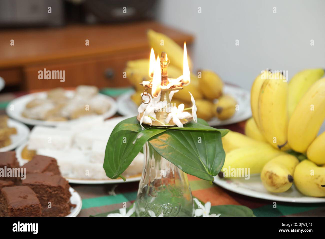 brass oil lamp on function Stock Photo - Alamy